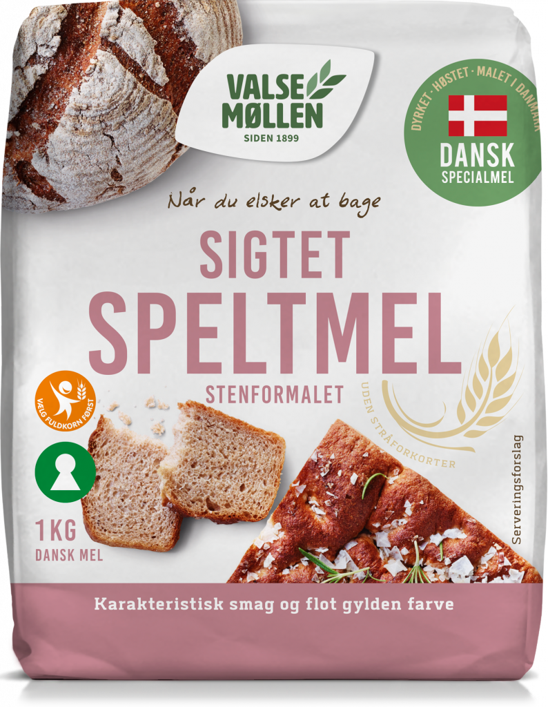 Dansk speltmel sigtet | Giver godt smag til dit bagværk | Valsemøllen