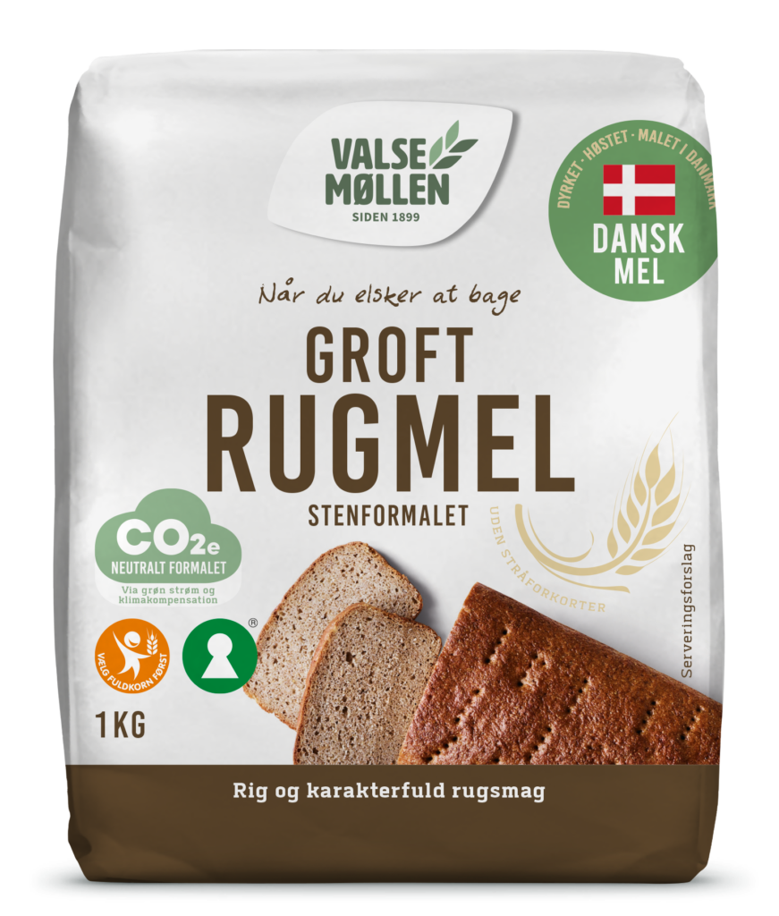 Dansk groft rugmel sigtet | Giver en dejlig rugsmag | Valsemøllen