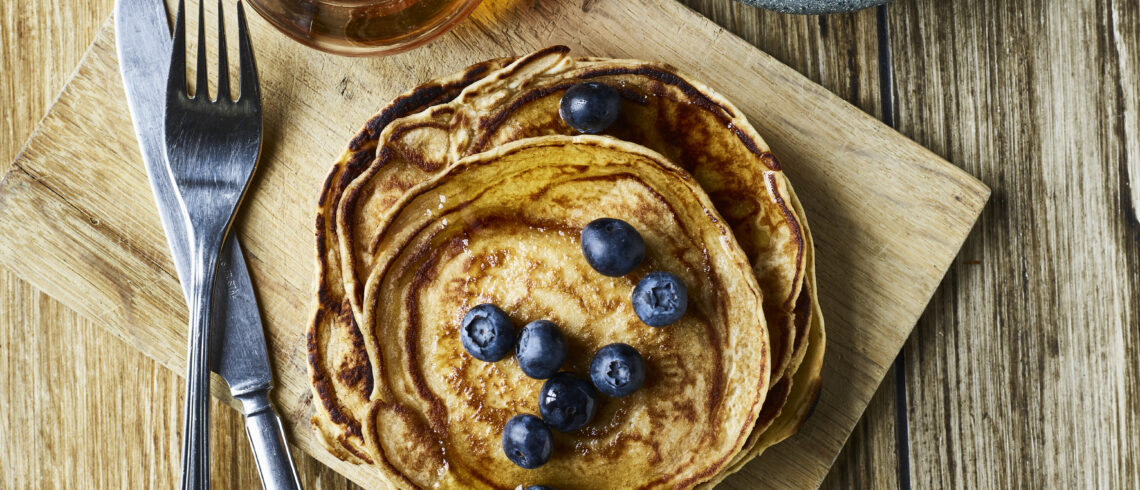 Brunchpandekager → Nem opskrift på pandekager til brunch