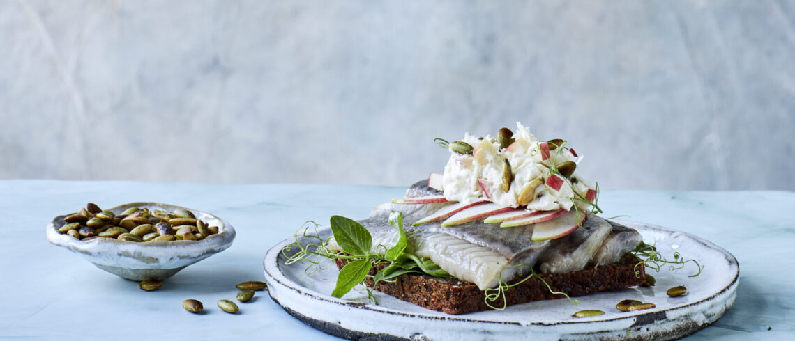 Nem gourmet sildemad med Valsemøllen Solsikke Gourmetrugbrød
